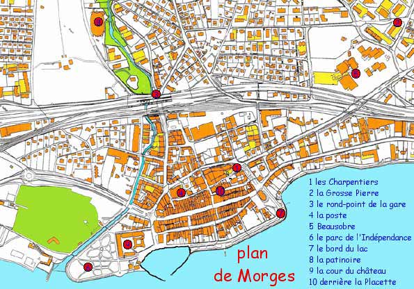 Histoire : plan de Morges et ses pierres